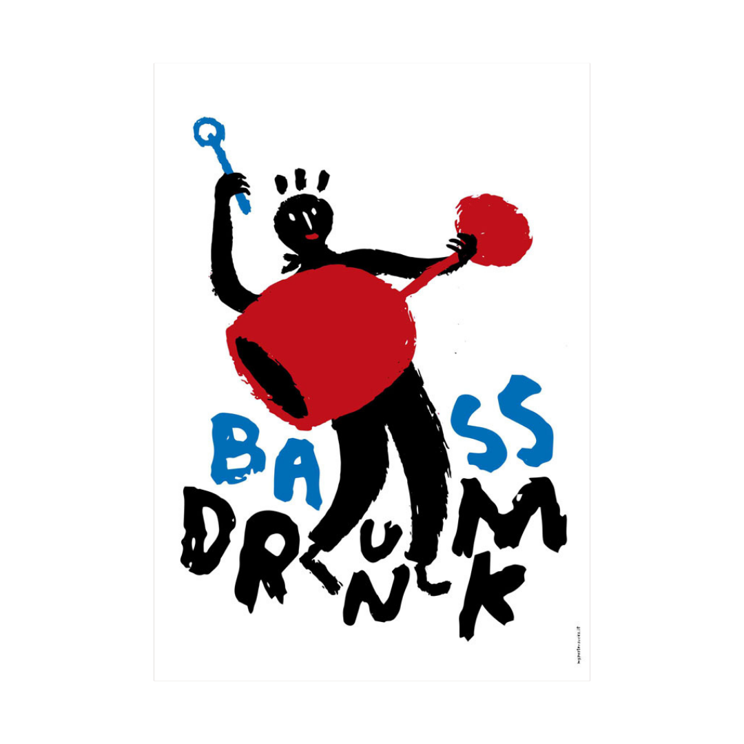 Bass Drum Drunk Poster – Blind Corner